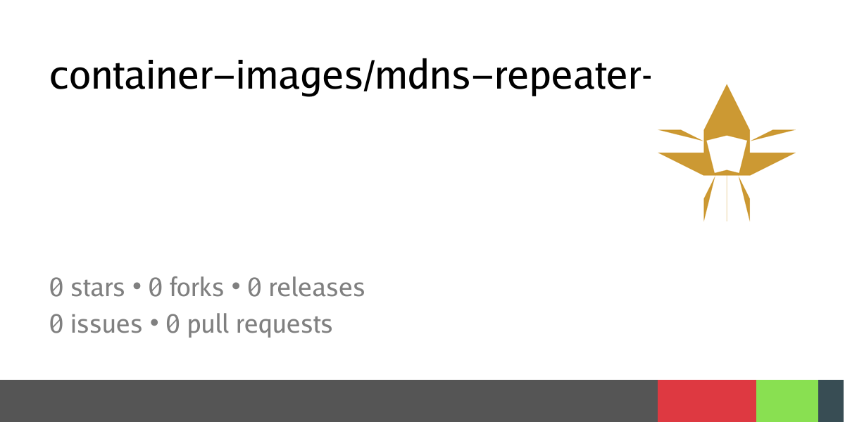 container-images/mdns-repeater-mikrotik - forgejo